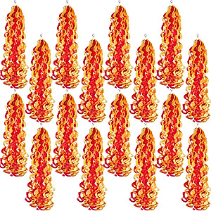 Lyrow 40 Pcs Fire Themed Hanging Party Decorations Firefighter Birthday Fire Decor Colorful Fire Party Hanging Swirls Pentecost Decorations Fireman Party Supplies for Events Gatherings Celebrations