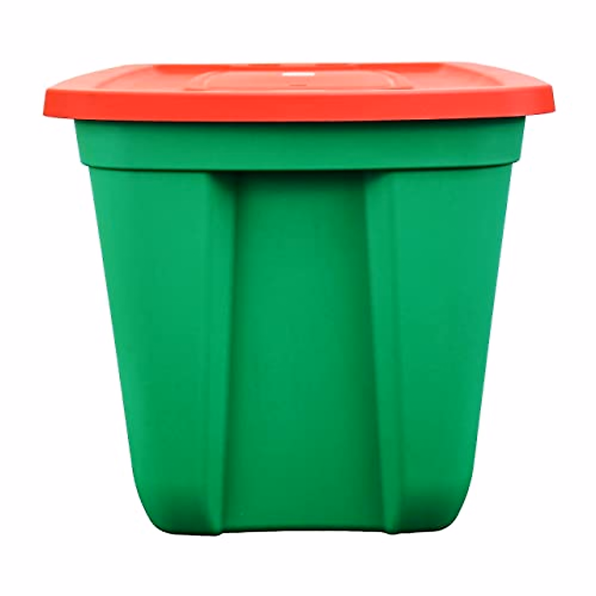 SIMPLYKLEEN 4-Pack Christmas Storage Totes with Lids (Red/Green), 18-Gallon (72-Quart) Organization Bins, 25.50" x 17.00" x 15.25", Holiday Organizer, Plastic Storage Container Made in the USA