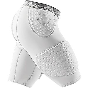 McDavid Compression Padded Shorts with HEX Pads. Hip, Tailbone, Thigh Padding. Girdle Tights for Men and Women. Football, Lacrosse, Hockey, Basketball Snowboarding