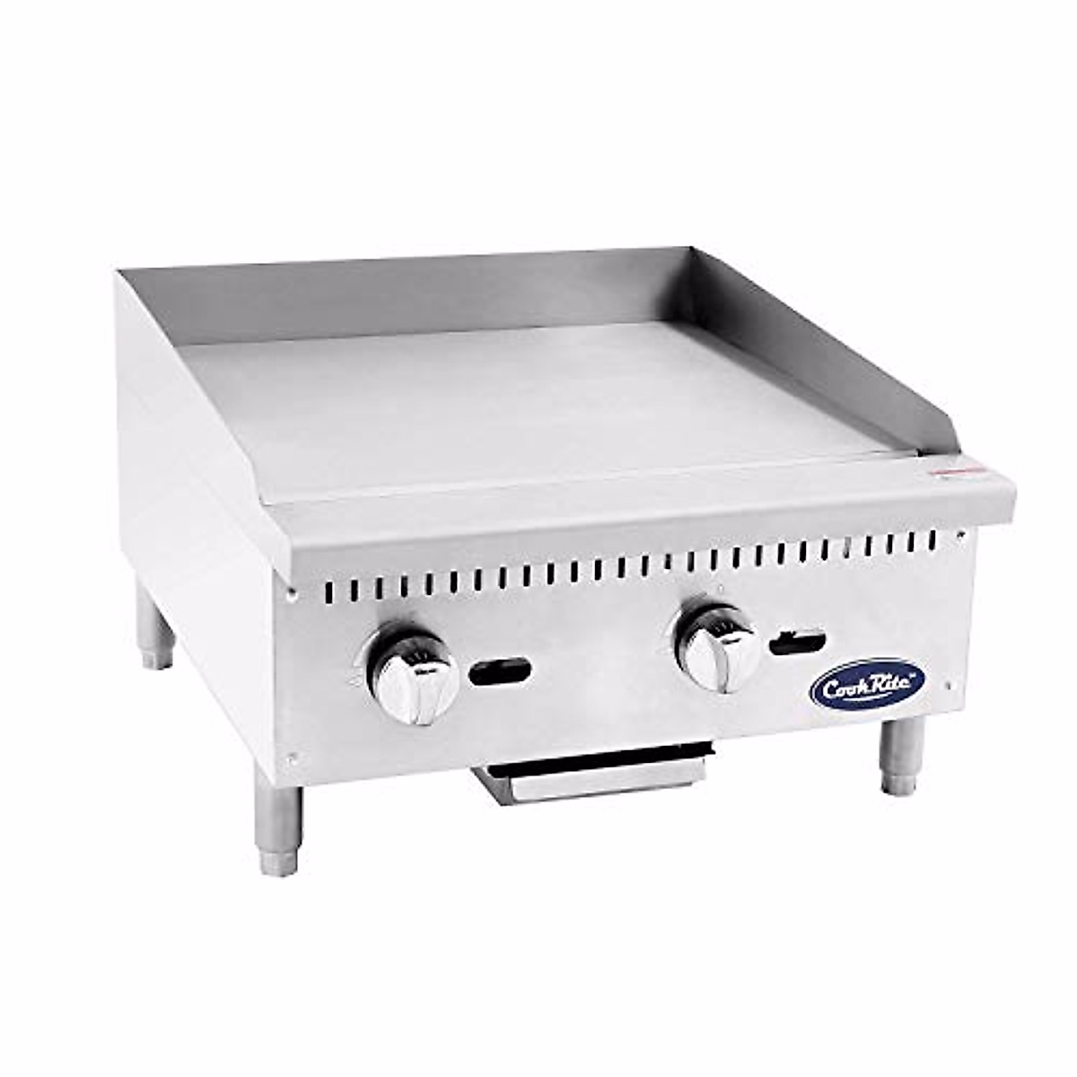 ATOSA US ATMG-24 Commercial Griddle Heavy Duty Manual Flat Top Restaurant Griddle Stainless Steel Portable Grill Liquid Propane 24" Countertop - 60,000 BTU