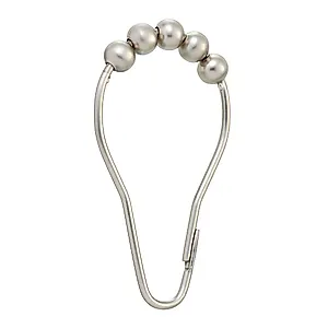 Moen SR2100BN Shower Curtain Rolling Rings, Pack of 12, Brushed Nickel