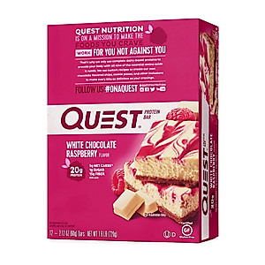 Quest Nutrition Quest PrePost Workout Bars - White Chocolate Raspberry 12 Bars