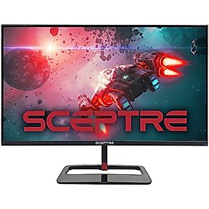 Sceptre 32 inch QHD IPS Monitor HDR400 2560x1440 DisplayPort up to 144Hz 1ms 120% sRGB Height Adjustable, Build-in Speakers Gunmetal Black (E325B-QPN168)