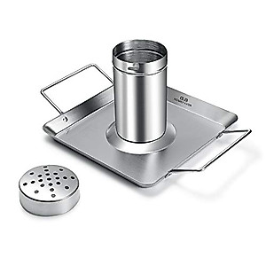 Beer Can Chicken Holder Stainless Steel Roaster Rack Includes Metal Canister and Drip Pan for Oven or Grill Smoker, Dishwasher Safe