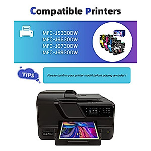 BAALAND LC3017 Ink Cartridges Replacement for Brother LC3017 3017 LC3019 3019 Ink Work for Brother Inkjet Printers MFC-J5330DW MFC-J6530DW, MFC-J6730DW MFC-J6930DW(BK/C/M/Y 4-Pack)