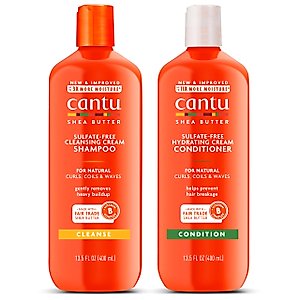 Cantu Shampoo & Conditioner with Shea Butter for Natural Hair, 13.5 fl oz (Pack of 2)