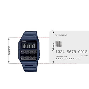 Casio CA-53WF-2B Calculator Blue Digital Mens Watch Original New Classic CA-53