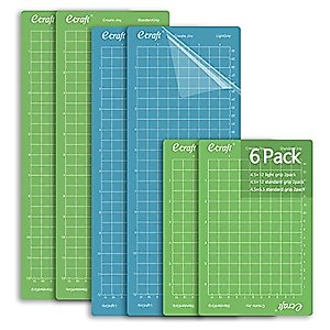 Ecraft Cutting Mat for Cricut Joy - Two 4.5X6.5Inch StandardGrip & Two 4.5X12Inch StandardGrip & Two 4.5X12Inch LightGrip Quilting Joy Mats Replacement Accessories for Cricut Joy