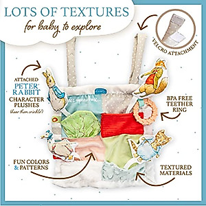 KIDS PREFERRED Beatrix Potter Peter Rabbit Peek-a-Boo On The Go Blanky, Activity Lovey Security Blanket for Babies, Multicolor