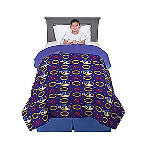 Franco Kids Bedding Super Soft Microfiber Reversible Comforter, Twin/Full, Sonic The Hedgehog, Anime