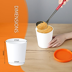 Ice Cream Containers for Homemade, Ice Cream Containers Set (4 Pack - 1 Quart Each), Reusable Ice Cream Storage Containers for Freezer, Leak-Free Ice Cream Containers with Silicone Lids