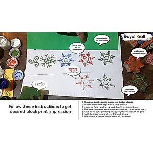 Pottery Printing Blocks Stylish Tree Pattern Wooden Stamps (Set of 6) Htag2054