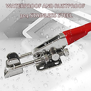 CUKAYO 2pcs Heavy Duty Toggle Clamp Capacity 400LBs, 304 Stainless Steel Adjustable U Bolt Holding Quick Release Latch (40323-2pcs)