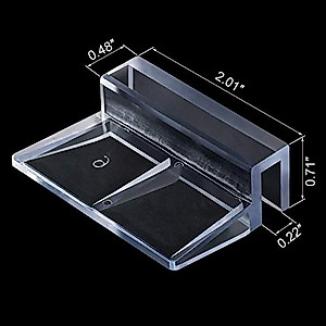 OIIKI 6 PCS Aquarium Glass Cover Clip, Clear Acrylic Support Holder, Aquarium Lid Clips Clamps, for Aquarium Fish Tank (6mm)