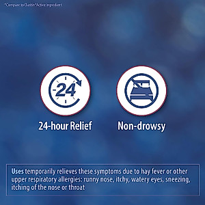 HealthA2Z® Allergy Relief | Loratadine 10mg | Antihistamine | Non-Drowsy | Relief from Itchy Throat, Sneezing, Runny Noses |24-Hours Allergy Medicine (150 Tablets)