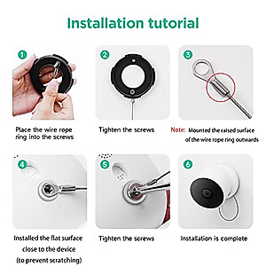 OLAIKE Anti-Theft and Anti-Drop Safety Chain Accessory for Google Nest Cam Outdoor or Indoor (Battery) - 2nd Gen,Screws and Screwdrivers with Special Holes, Not Easy to Steal (Camera Not Included)