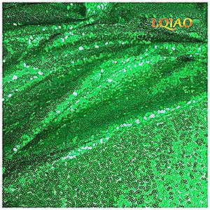 Sequin Backdrop 8FTx2FT Apple Green Curtain Panels Sequin Fabric Photography Background Wedding Photo Booth Backdrop Birthday Baby Shower Glitter Curtain for Women Girls Party DIY