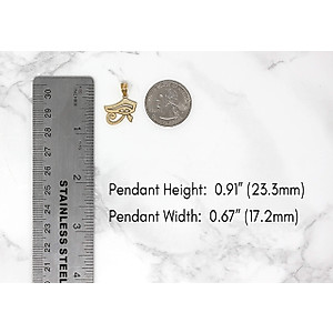 10k Yellow Gold Egyptian Eye of Horus Charm Pendant