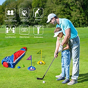 Zac-T Toddler Golf Clubs Set/Deluxe Happy Kids Golf Ball Gameplay Sports Toys for Kids Boys Girls Indoor Outdoor Play, Christmas Birthday Gift