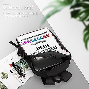 Custom Backpack Personalized Backpack With Add Your Photo Picture Text,Customize Travel Laptop Backpack for Men Women Casual Shoulder Bag 17In