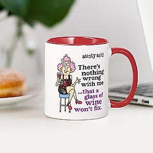 CafePress Aunty Acid: Glass Of Wine Mug Ceramic Coffee Mug, Tea Cup 11 oz