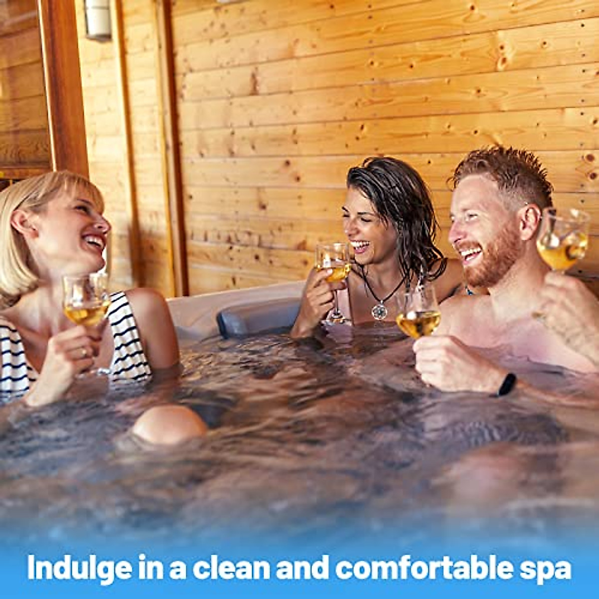 4 Pack Spa in-Filter Mineral Sticks Parts Cartridge Sticks for Hot Tub Spa Swimming Pool Fish Pond Filter Cartridge, Last for 4 Months (Blue & Yellow)