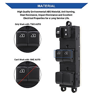 Obaee Master Power Window Switch Control Button Front Left Driver Side Compatible with Nissan Pathfinder 2007 2008 2009 2010 2011 2012 Replaces 25401-ZL10A 25401-ZL10B 25401-ZL10C