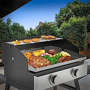 Upgraded Griddle Wind Screen for Blackstone Griddles 22 Inch, Wind Guard and Warming Rack Replacement Parts for Blackstone Griddle Accessories