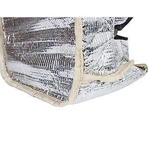 Leaper Reusable Insulated Lunch Bag Cute Lunch Box Tote Bag for Girls Black