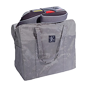 J.L. Childress DELUXE Go-Go Travel Bag for Backless Booster Seats and Compact Strollers - Fits gb Pockit and BabyZen Yoyo - Booster Seat Travel Bag - Grey
