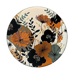 Boho Botanical Line Art Floral Greenery Wildflowers PopSockets Standard PopGrip