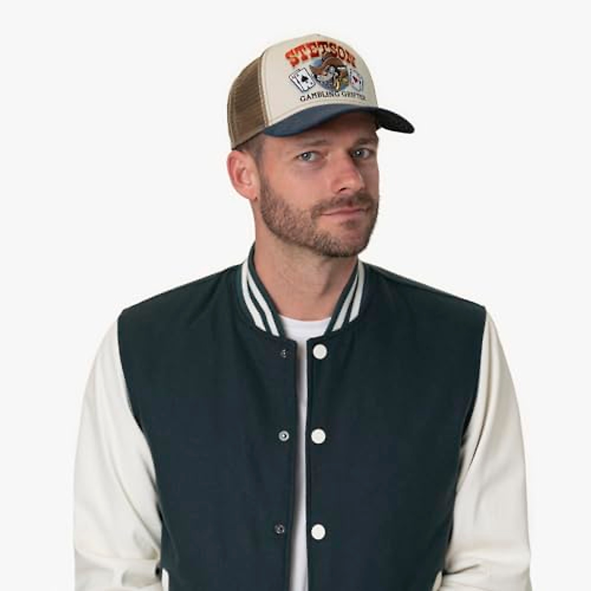 Stetson Gambling Grifter Trucker Cap Men Beige One Size