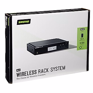Shure BLX14R UHF Wireless System for Guitar and Bass - 14-Hour Battery Life, 300 ft Range, UHF | Includes 1/4" Jack Instrument Cable & Single Channel Rack Mount Receiver | H11 Band (BLX14R-H11)