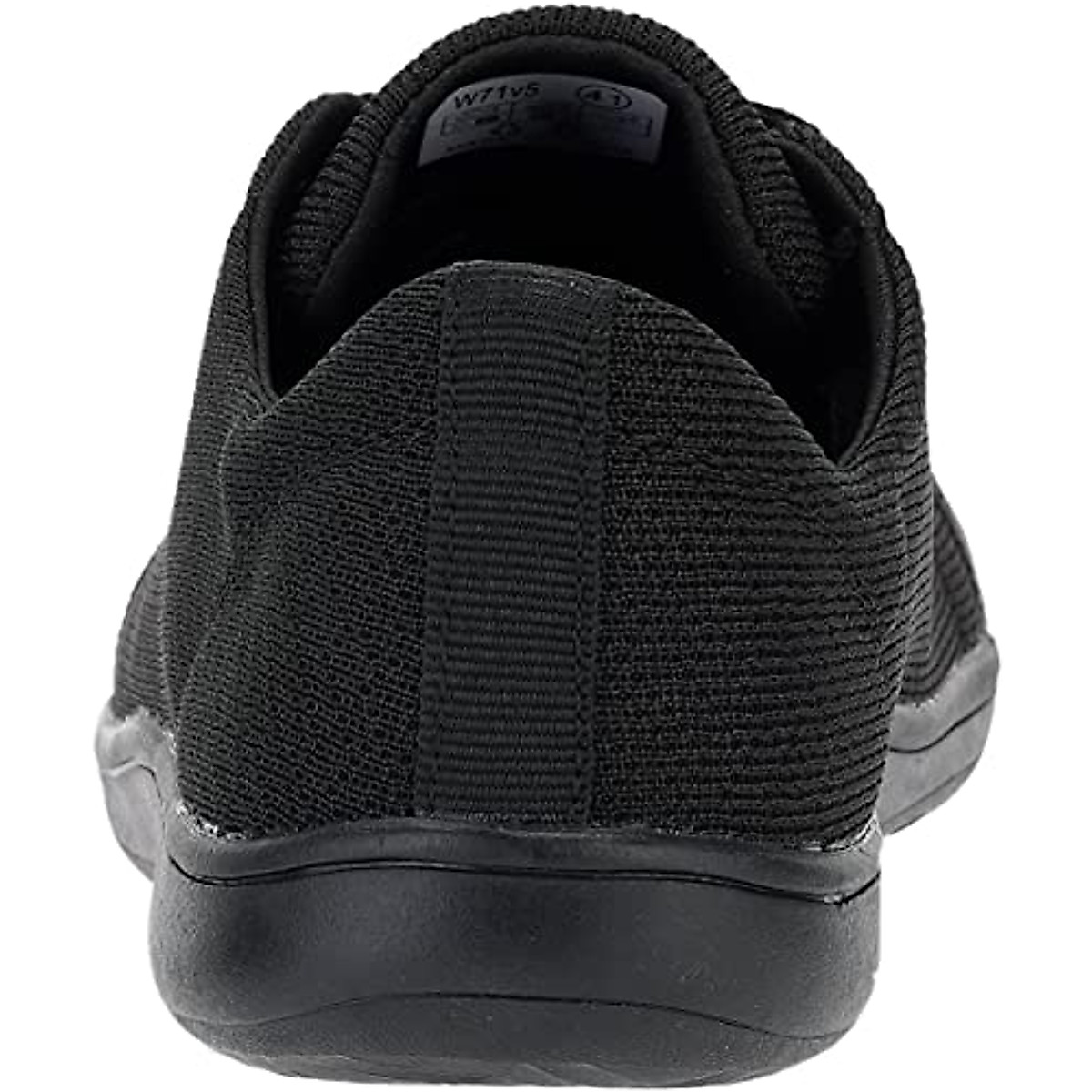 WHITIN Men's Fashion Barefoot Knit Minimalist Sneakers Wide Width fit Zero Drop Sole Size 10.5-11 Minimus Outdoor Shoes Woven Laces Up All Black 44