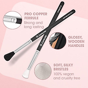 Eyeshadow Brush Set Blending Brushes - Eye Makeup Brushes Eyeshadow Kit - Smoky Eye Brush Set - For Shading or Blending of Eye Shadow Cream Powder Highlighter