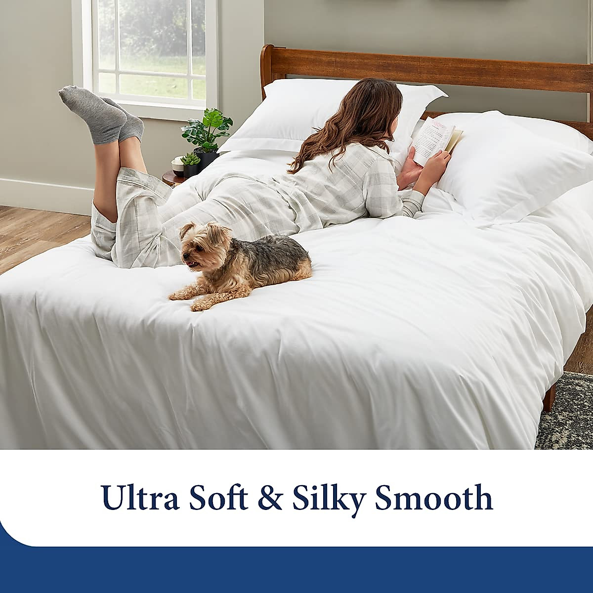 Cosy House Collection Luxury Duvet Cover Set 3-Piece - Blend of Rayon Derived from Bamboo - Ultra Soft Bedding - Zippered Comforter Protector, Includes 2 Pillow Shams (King/Cal King, Grey)