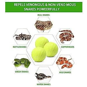 12 Pack Natural Snake Repellent Powerful Snake Away Repellent Balls for Yard Lawn Garden, Outdoors Snake Repelling,Pest Insect Control Indoor
