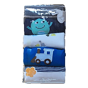 Monvecle Baby Boy 5pcs Pack Newborn to Toddler Cotton Long Cartoon Pants Gift Set 24M