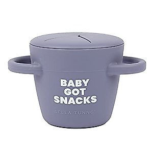 Bella Tunno Happy Snacker – Spill Proof Snack Cups for Toddlers and Babies, Snack Containers Made from Silicone BPA Free, Soft Opening & Removable Lid (Baby Got Snacks)