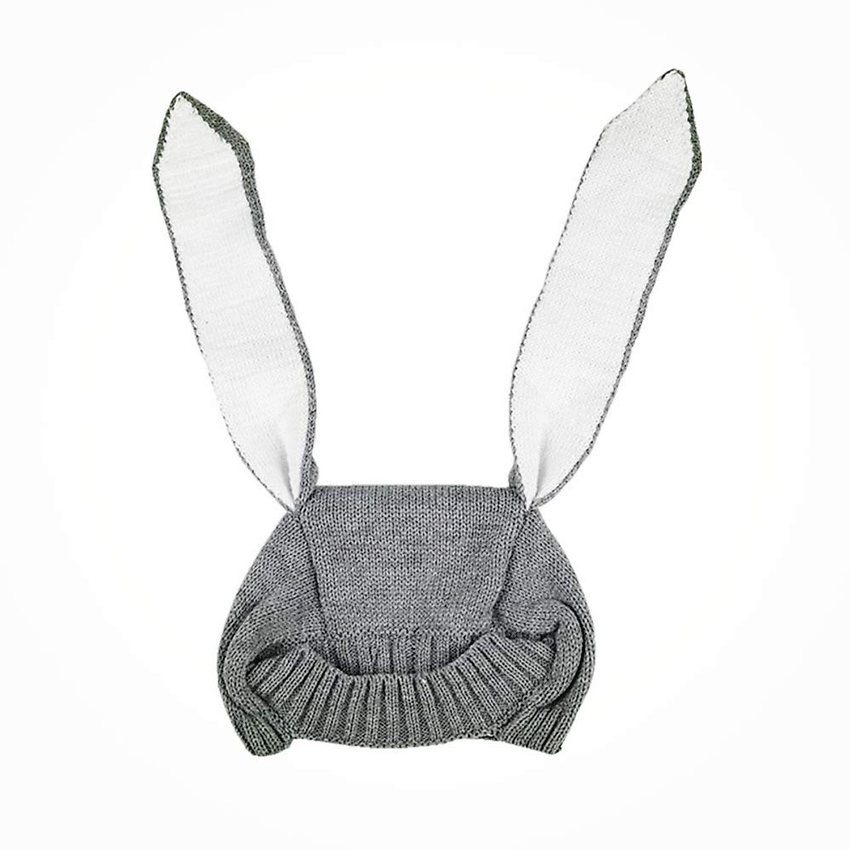 Toddlers Baby Girls and Boys Rabbit Ears Beanie Cap Winter Warm Knit Caps Scarf Woolen Earflap Hood Warm Skull Knit Caps (Hat2-Grey)