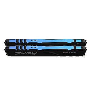 Kingston Fury Beast RGB 16GB (2x8GB) 3200MT/s DDR4 CL16 Desktop Memory Kit of 2 KF432C16BBAK2/16
