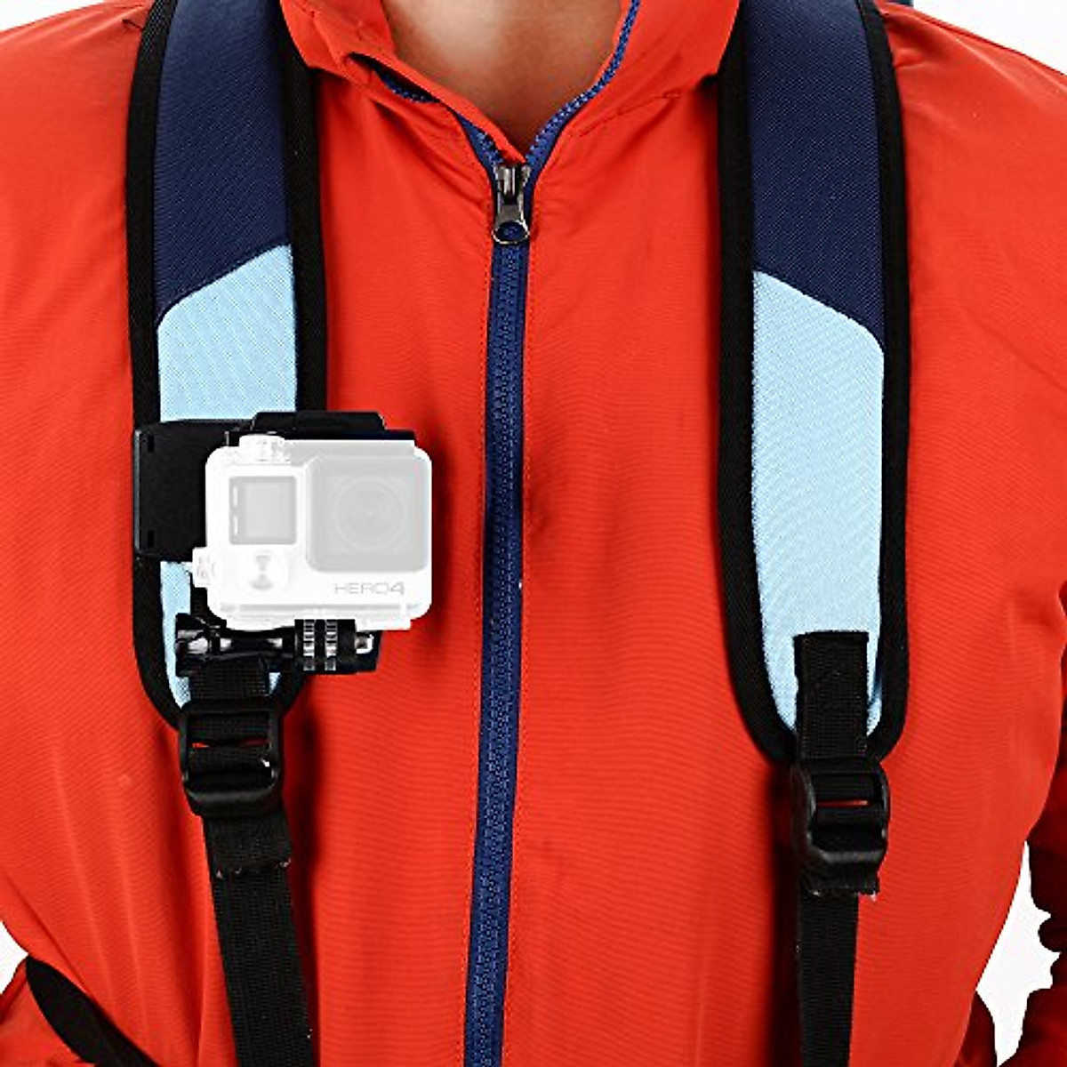 Sametop Backpack Strap Mount Quick Clip Mount Compatible with Gopro Hero 11, 10, 9, 8, 7, 6, 5, 4, Session, 3+, 3, 2, 1, Hero (2018), Fusion, Max, DJI Osmo, Xiaomi Yi Action Cameras