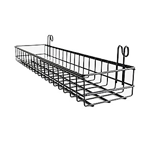 Prettyia 3 pieces Metal Wire Basket Rack Mountable Wire Organizer Storage Flower Pot Display Decor