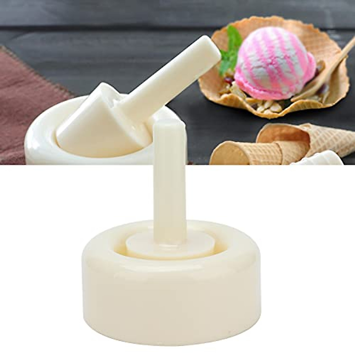 Crispy Waffle Cone Mold, Food Grade Plastic Cream Horn Molds for Baking Ice Cream Cone Mold Kit Egg Roll Maker Kitchen DIY Cooking Mold Baking Accessories