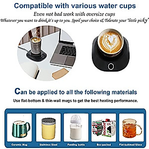 Coffee Mug Warmer Smart Beverage Warmer,Coffee Cup Warmer for Desk with Auto Shut Off Mug Heater & Detachable Cable,Milk Tea Cocoa Candle Warmer Heating Plate,Coffee Warmer for Desk Office Home Gift