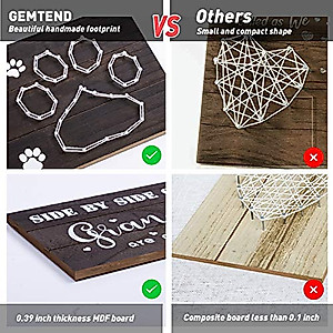 GEMTEND Pet Memorial Gifts, Paw Prints Sympathy Frame Gift for Loss of Dog and Cat, Dog and Cat Memorial Gifts, Clips and Twine for Photo Hanging, Makes a Personalized Gift for Pet Lovers