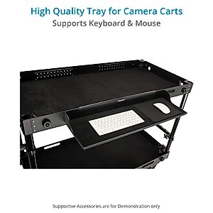 Proaim Keyboard Tray for Camera Production Cart. Compatible with Proaim Victor Cart, Victor V1.1, Bowado & Bowado Pro Carts. for Keyboard & Mouse. Easy & Tool-Less Mounting (VCTR-KBT)