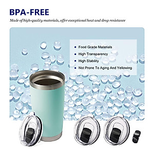 30 oz Tumbler Lid, 2 Pack Replacement Lids Fit for YETI 30 oz Tumbler Lid, Fits Yeti Lids 30 oz Replacement Lid, 14 oz Mug and 35 oz Straw Mug, Spill Proof Cup Lids Covers with Magnetic Slider Switch