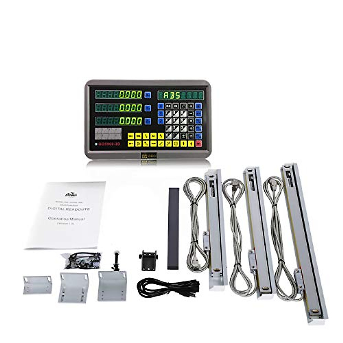 2/3 Axis Digital Readout and TTL Precision Linear Glass Scale DRO Encoder for Milling Lathe,Note: Display and Scales Sold Separately,pls Select the Size options!(3 Axis Digital Readout Display ONLY)