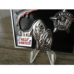 Chicago Police Department CPD Grim Reaper Help Wanted Murder City Challenge Coin